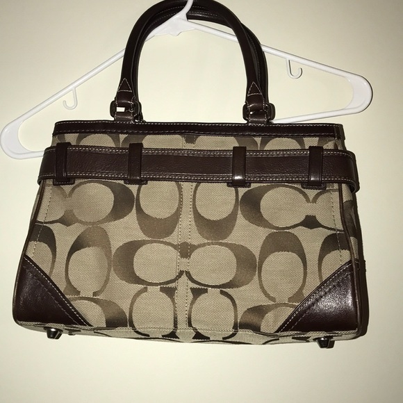 Coach | Bags | Coach Hamptons Signature Stripe Handbag | Poshmark